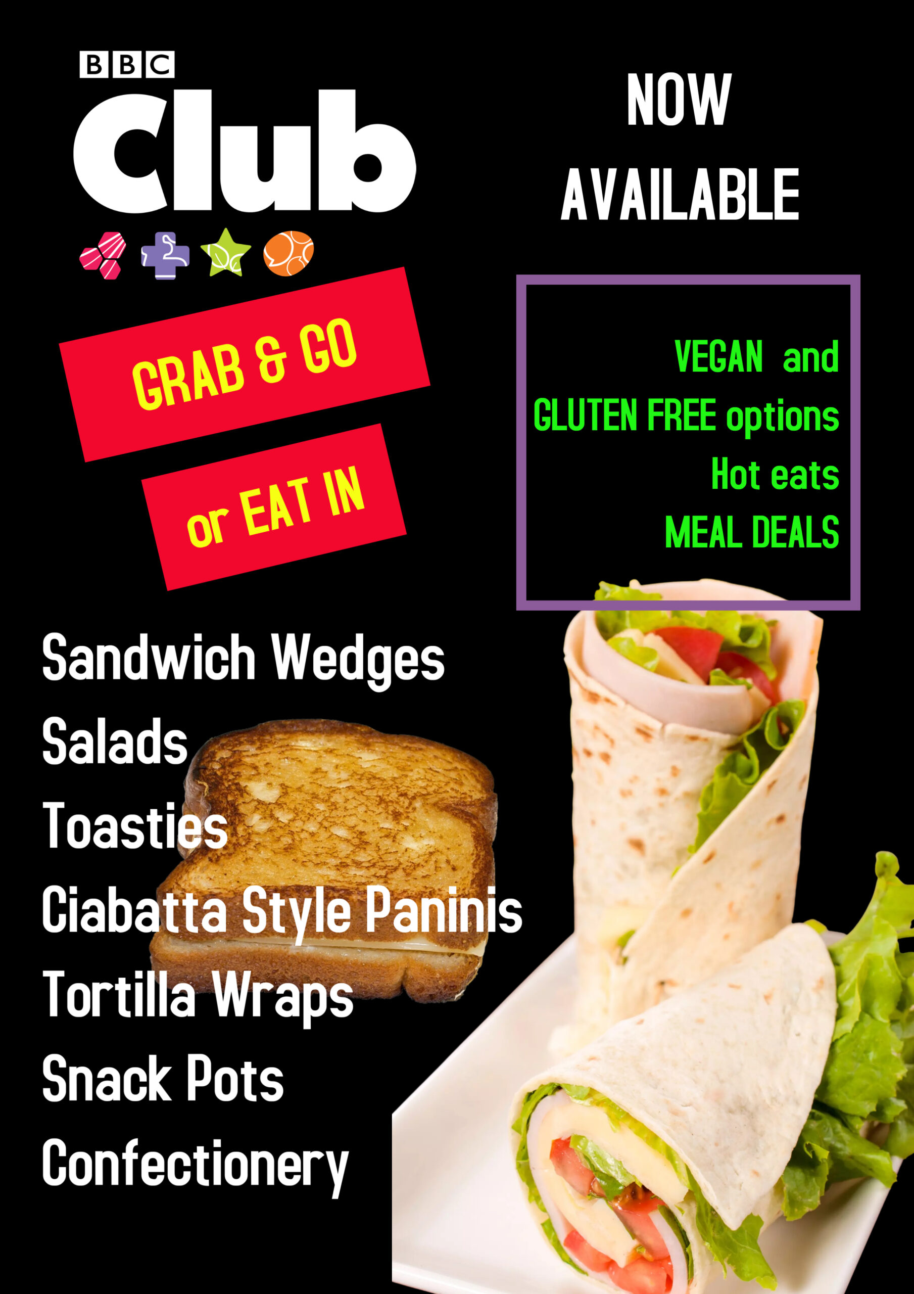 BBC Club Elstree Menus | BBC Club